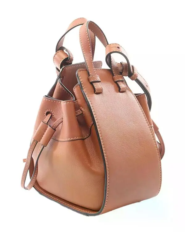 Loewe 2010-2026 Mini Leather Drawstring Hammock Bag Satchel