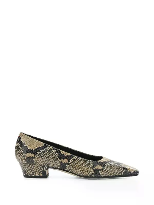 AeydĒ Rory Snake-effect Leather Pumps