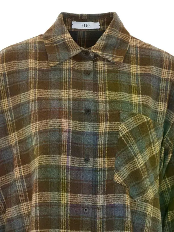 ELE Check-pattern Button-up Shirt