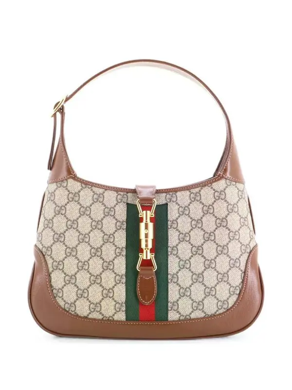 Gucci Jackie 1961 Gg Coated Canvas Hobo Bag
