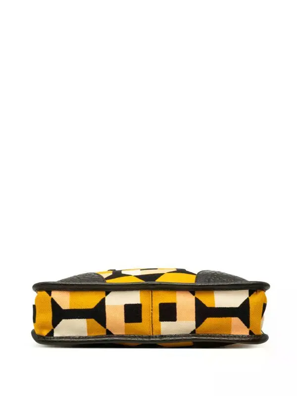 Prada Printed Canvas And Leather Tote Bag