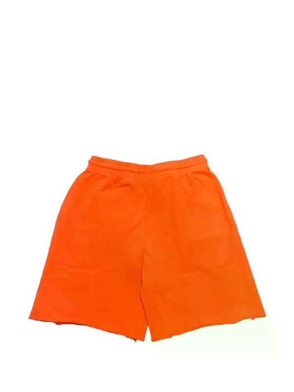 DENIM TEARS Logo-print Raw-edge Shorts