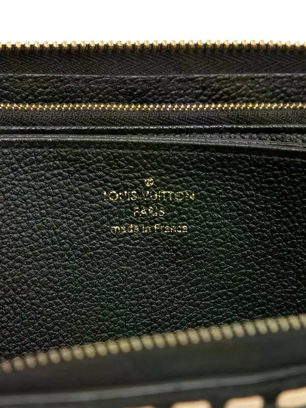 LOUIS VUITTON 2017 Monogram Empreinte Whipstitch Zippy Wallet Long Wallets