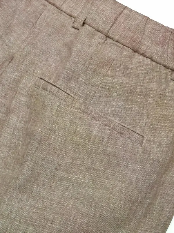 UNITY Linen-blend Pressed-crease Shorts