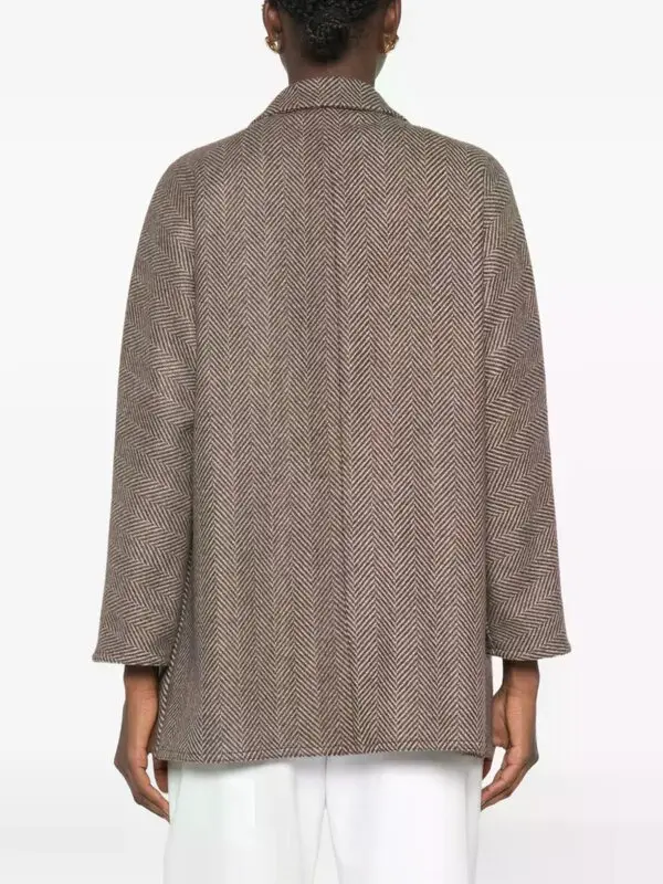 Dusan Herringbone Pattern Notch Lapel Jacket