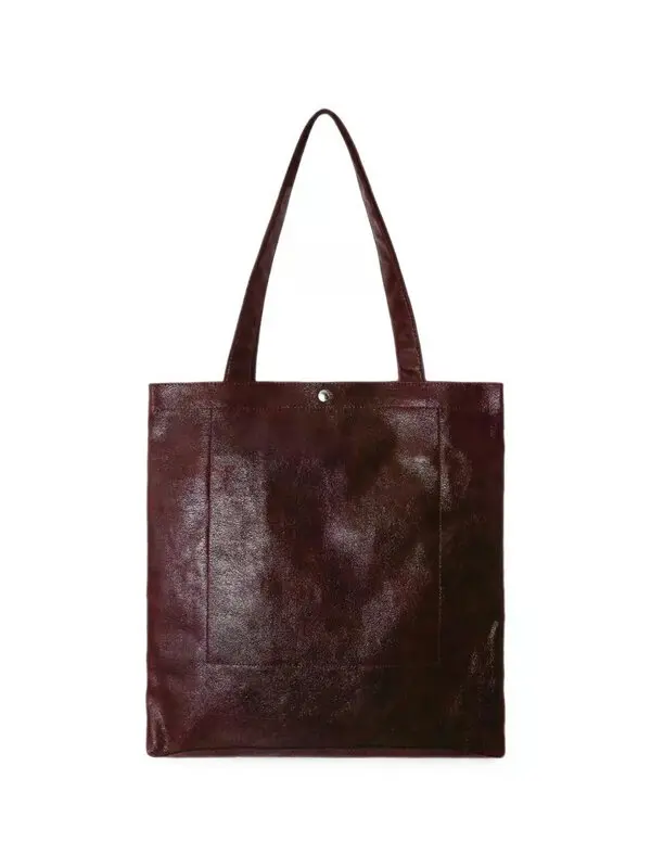 LANCASTER Crinkled-finish Tote Bag - Red