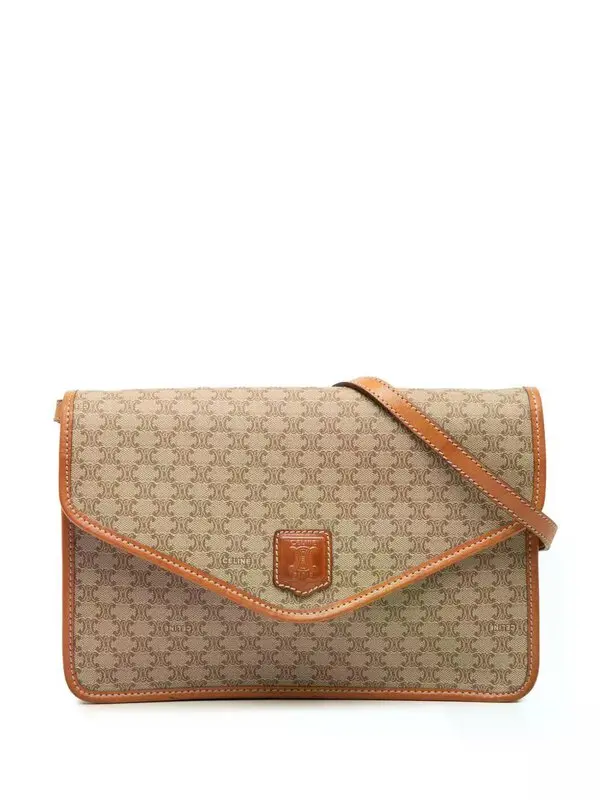 Celine 2008 Macadam Coated Canvas Crossbody Bag