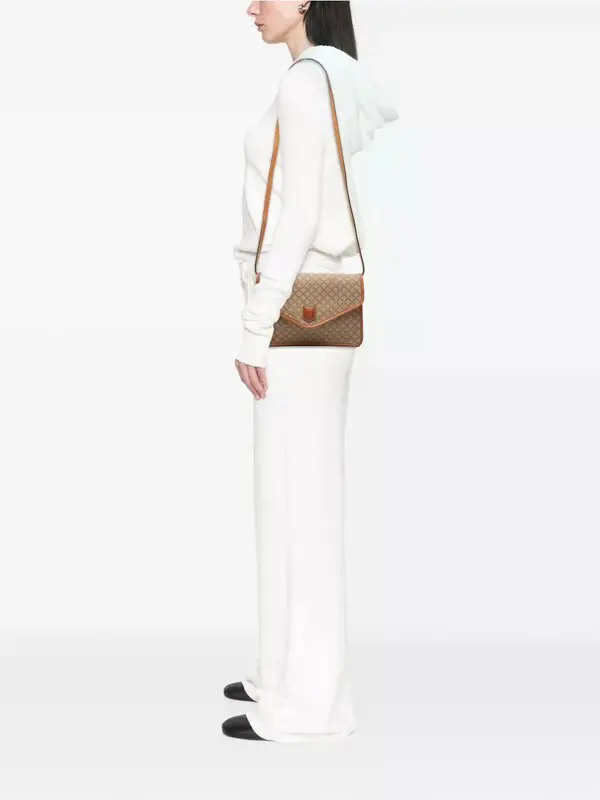 Celine 2008 Macadam Coated Canvas Crossbody Bag