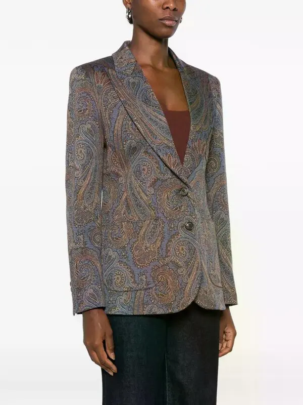 Etro Paisley-print Peak-lapel Jacket