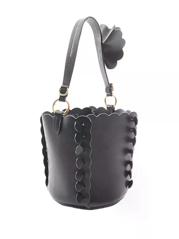 Miu Miu Leather Flower Bucket Bag Satchel