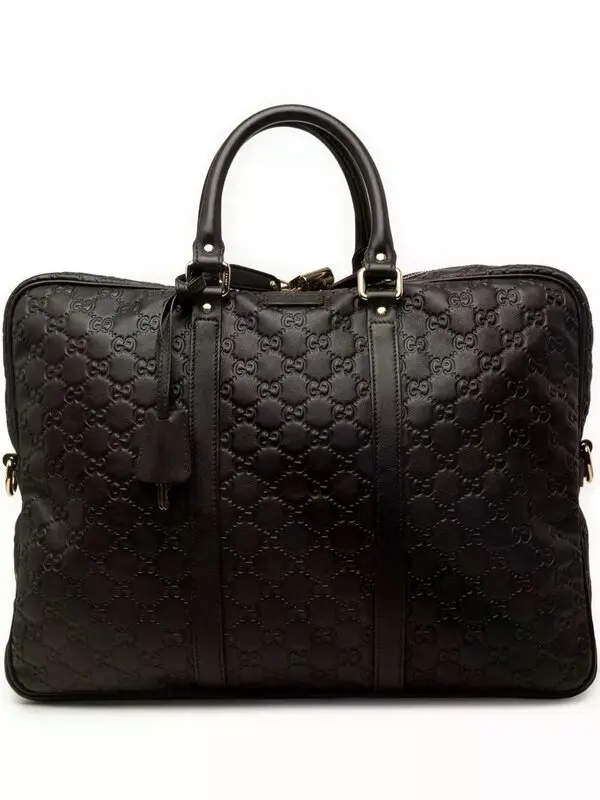 Gucci Monogram Business Bag - Brown