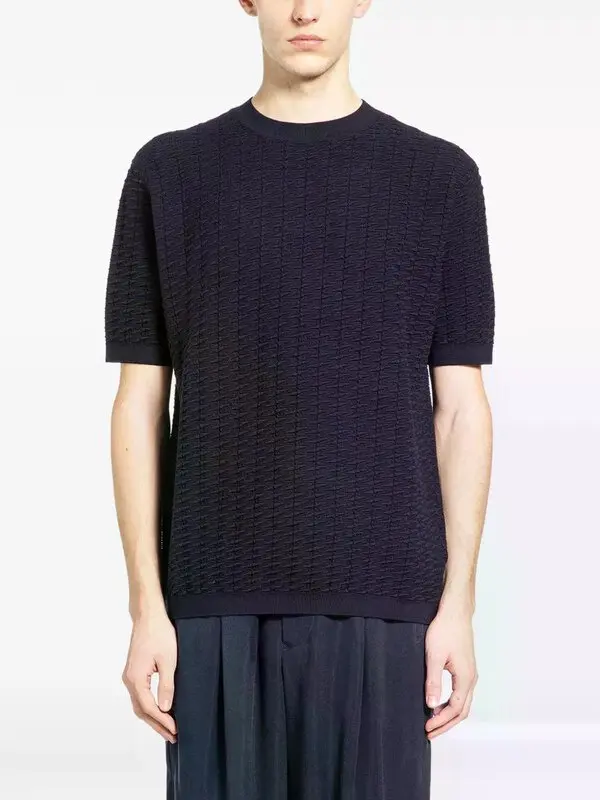Giorgio Armani Textured-knit T-shirt