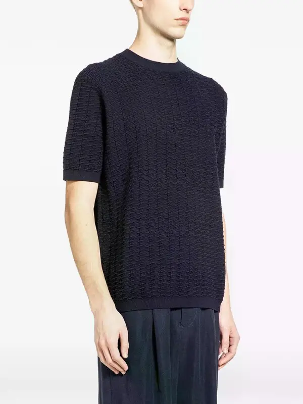 Giorgio Armani Textured-knit T-shirt