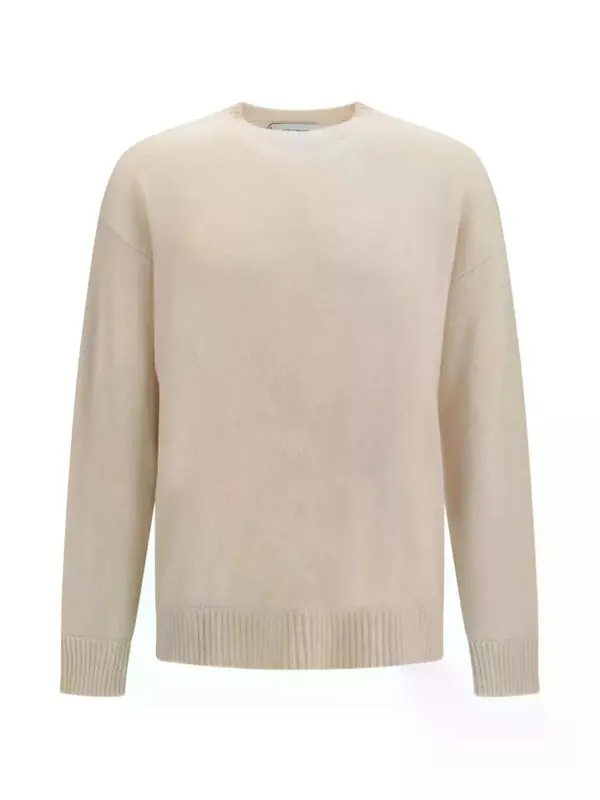 LANEUS Crew-neck Ribbed-trim Sweater