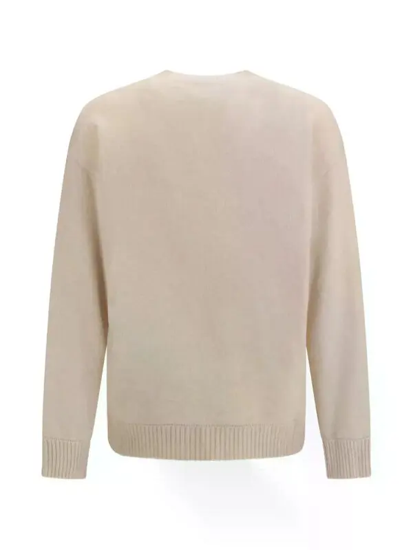 LANEUS Crew-neck Ribbed-trim Sweater