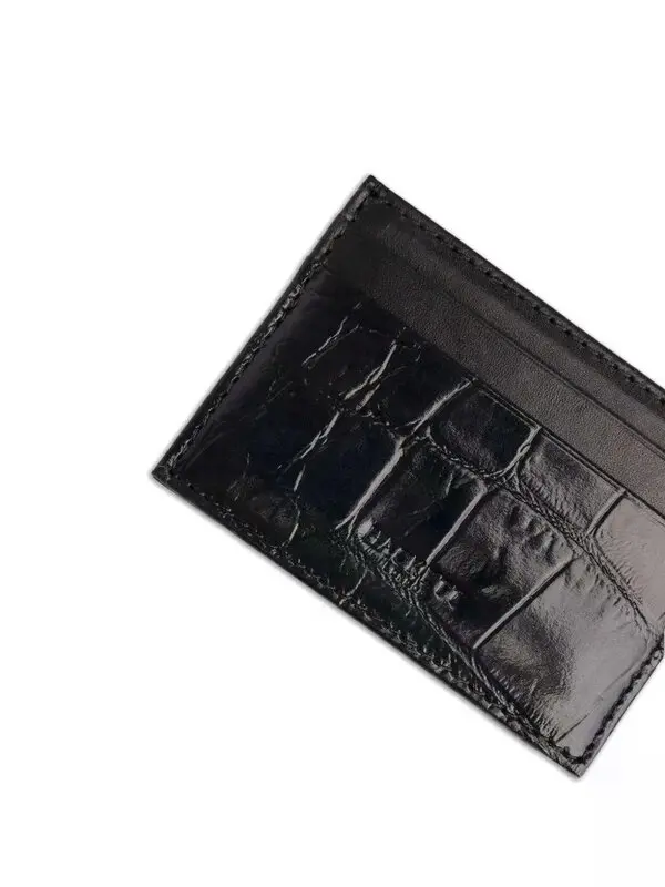 HACKETT LONDON Croc-effect Leather Card Holder