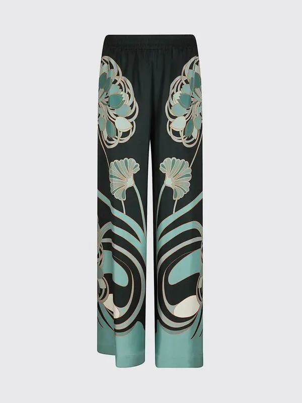 La DoubleJ Printed Silk Palazzo Trousers