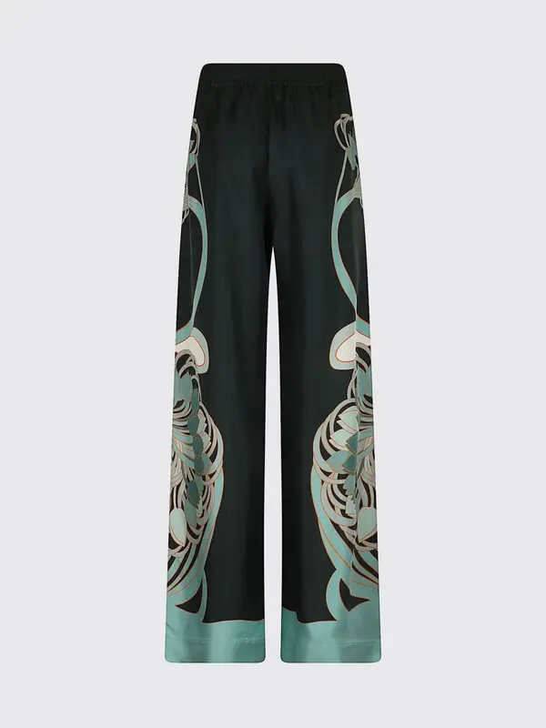 La DoubleJ Printed Silk Palazzo Trousers