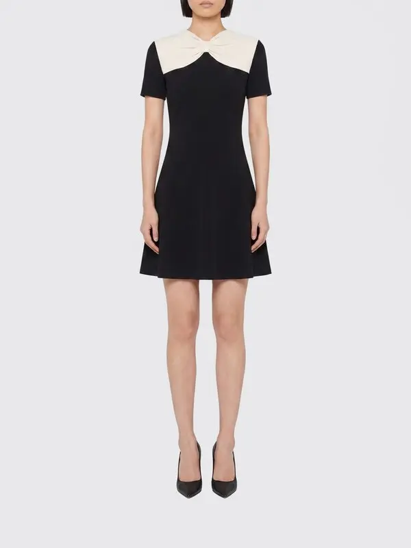 Valentino Garavani Viscose Blend Mini Dress With Bow