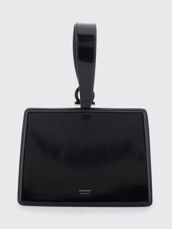 FERRAGAMO Brushed Calfskin Mini Handbag With Gancini Logo