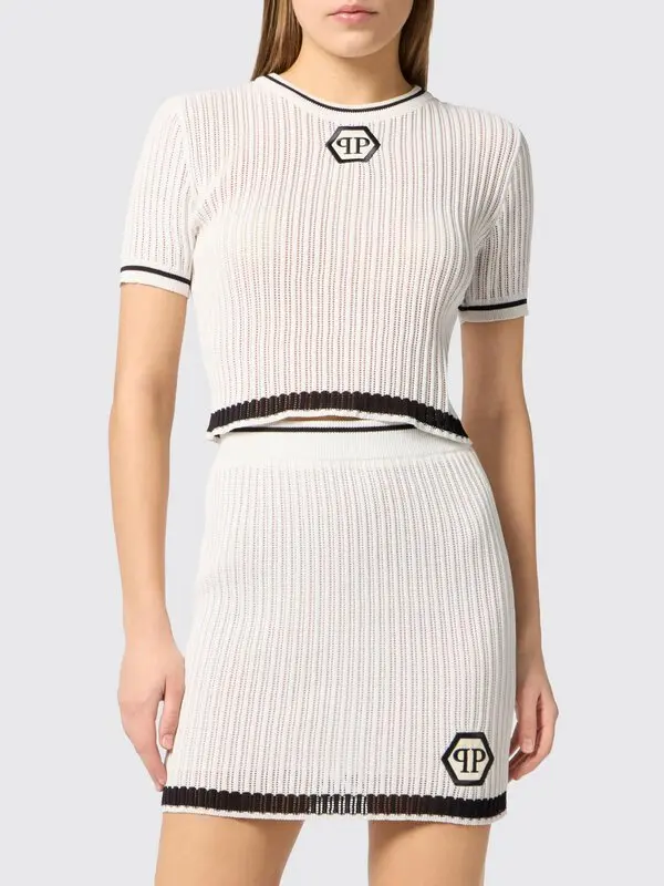 Philipp Plein Short Sleeved Knit Top