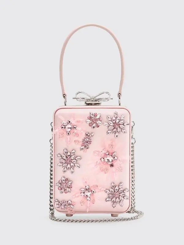 SELF-PORTRAIT Satin Bag With Crystals