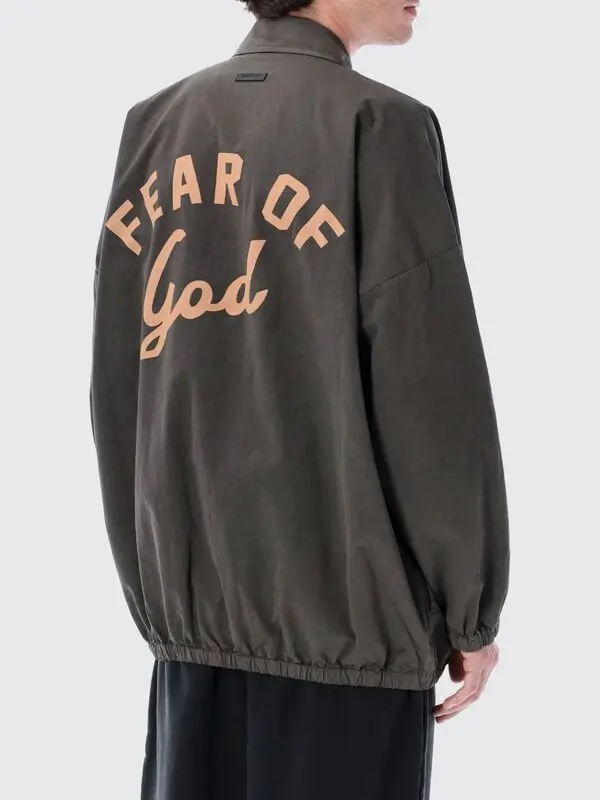 Fear Of God Oversized Cotton Shirt Jacket With Logo