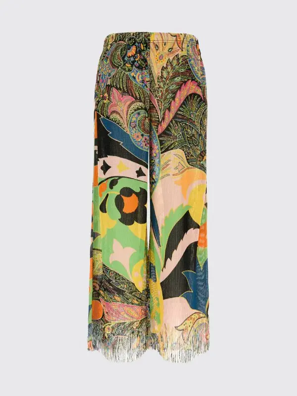 Etro High-waisted Viscose Palazzo Pants With Paisley Print