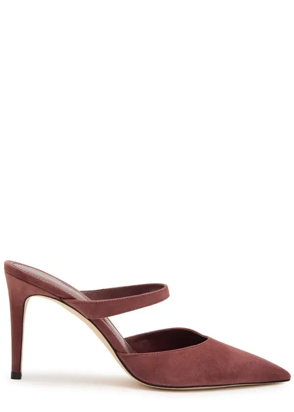 STUART WEITZMAN Power 85 Suede Mules