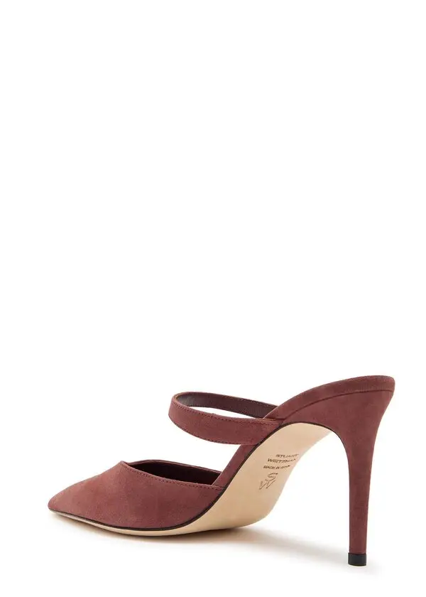 STUART WEITZMAN Power 85 Suede Mules