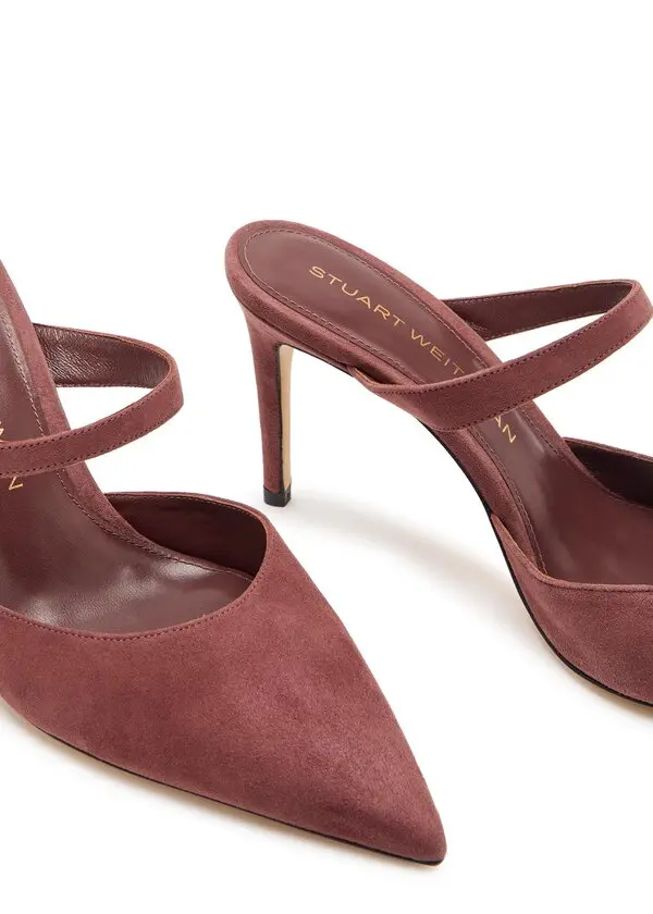 STUART WEITZMAN Power 85 Suede Mules