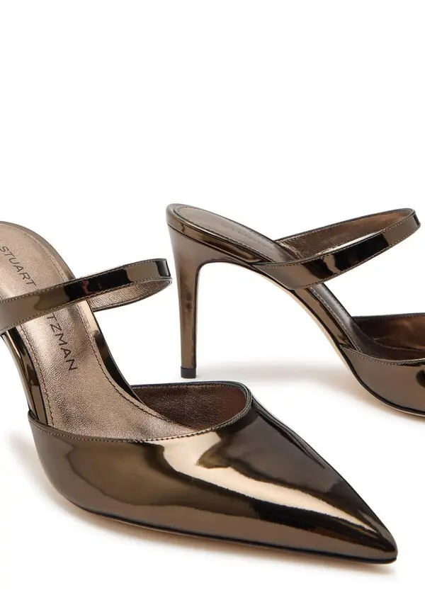STUART WEITZMAN Patent Leather Power 85 Mules