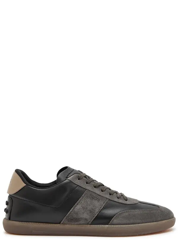 TOD'S Panelled Leather Sneakers - Black