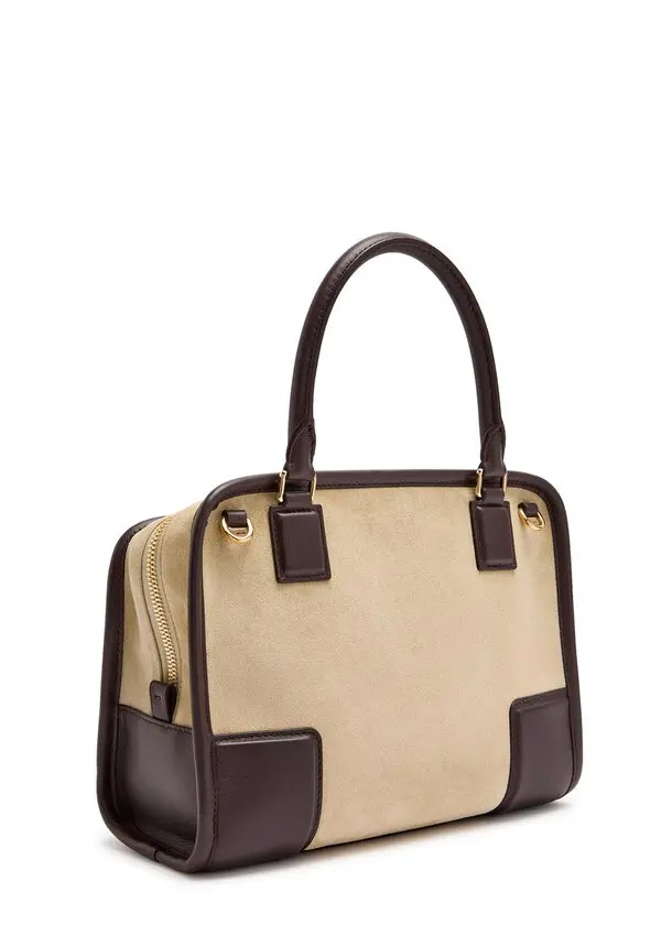 Loewe Amazona 180 Small Leather And Suede Top Handle Bag