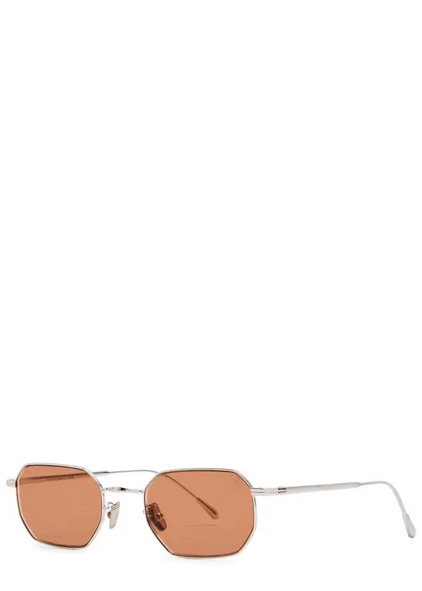 CUTLER & GROSS Cutler And Gross 0005 Hexagonal-frame Sunglasses - Silver