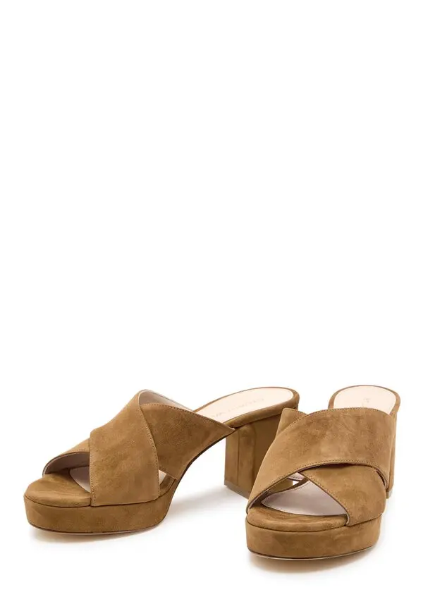 STUART WEITZMAN Dayna 80 Suede Platform Sandals
