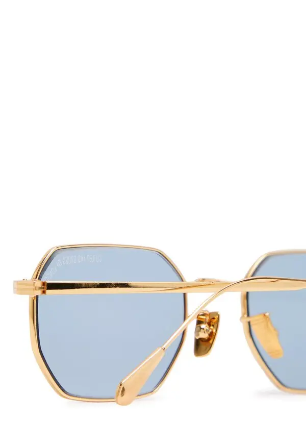 CUTLER & GROSS 0005 Hexagonal-frame Sunglasses - Blue Light