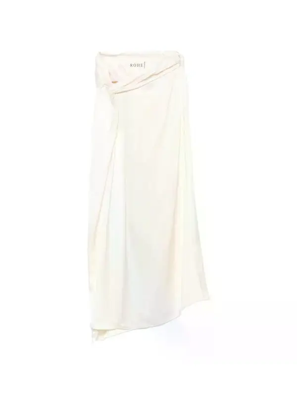 RÓHE Twist-detail Wrap Asymmetric Skirt - Neutrals