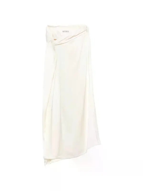 RÓHE Twist-detail Wrap Asymmetric Skirt - Neutrals