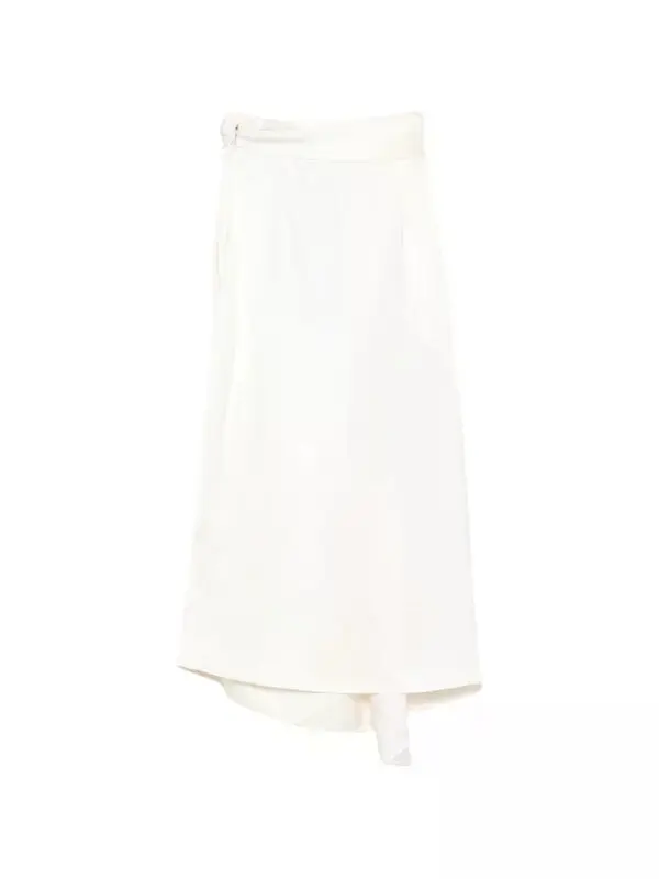 RÓHE Twist-detail Wrap Asymmetric Skirt - Neutrals