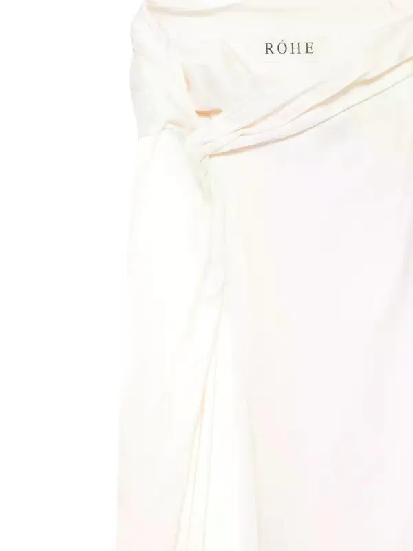 RÓHE Twist-detail Wrap Asymmetric Skirt - Neutrals