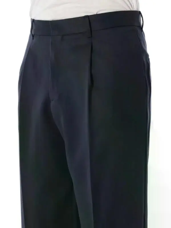 LARDINI Pleated Straight-leg Trousers