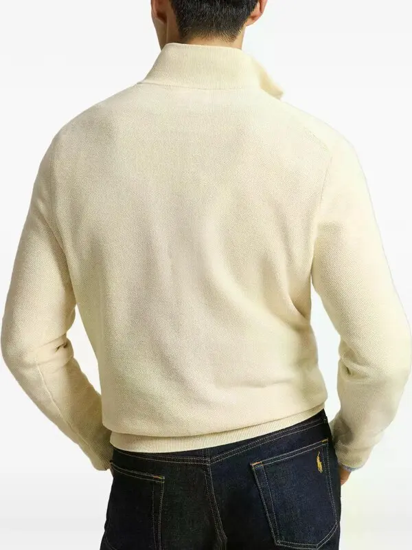 Polo Ralph Lauren Mesh-knit Quarter-zip Sweater