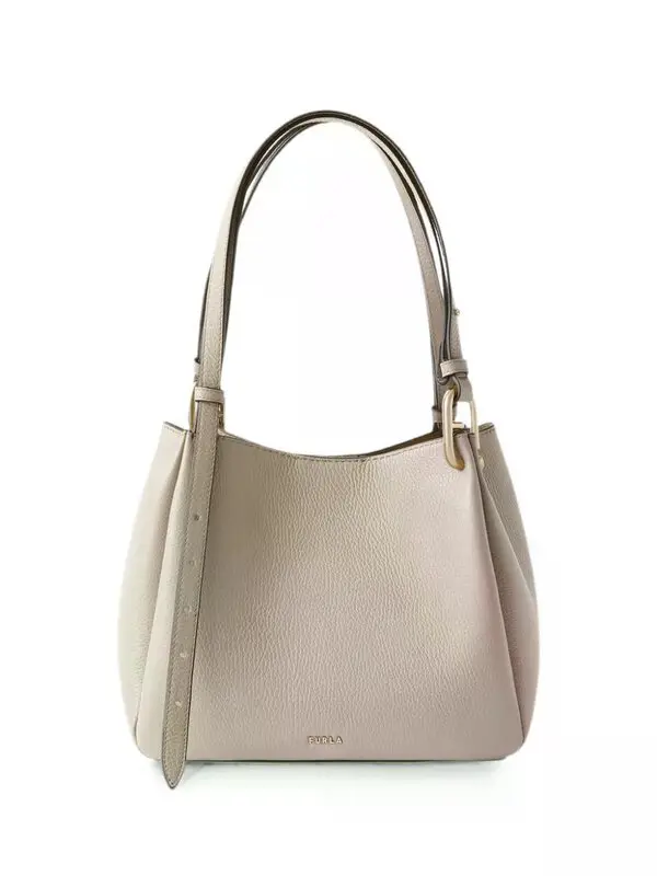 Furla Logo-print Grained-leather Tote Bag