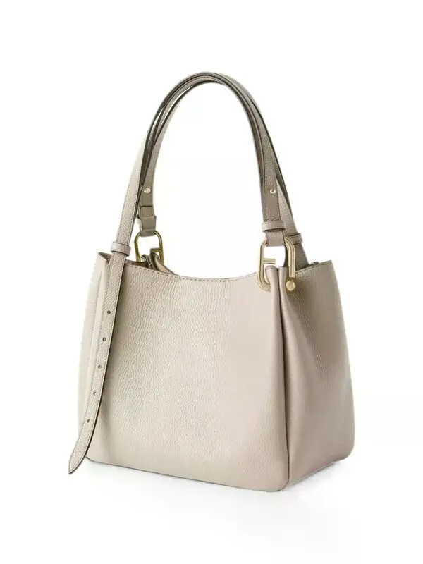 Furla Logo-print Grained-leather Tote Bag