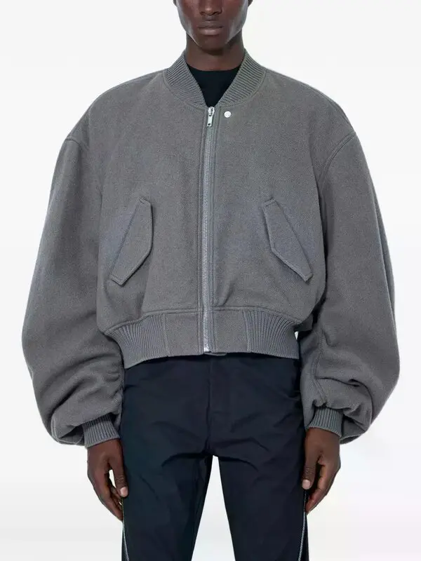 Rick Owens Boiled Wool Secchia Flight Jacket