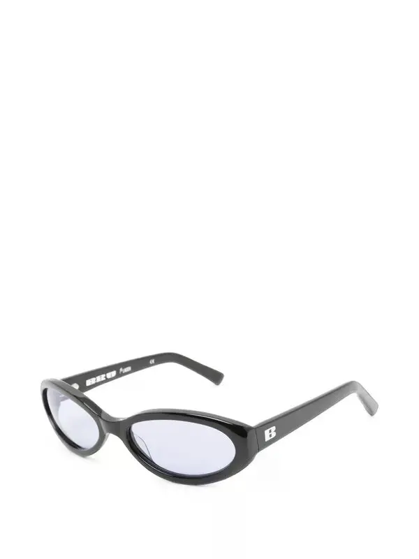 BRU EYEWEAR Linden Oval-frame Sunglasses - Black