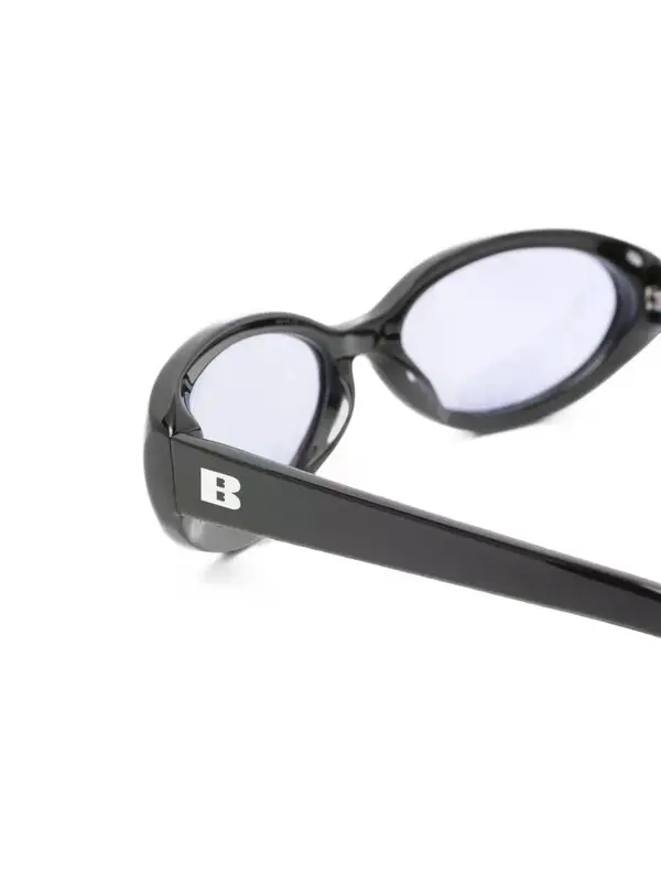 BRU EYEWEAR Linden Oval-frame Sunglasses - Black