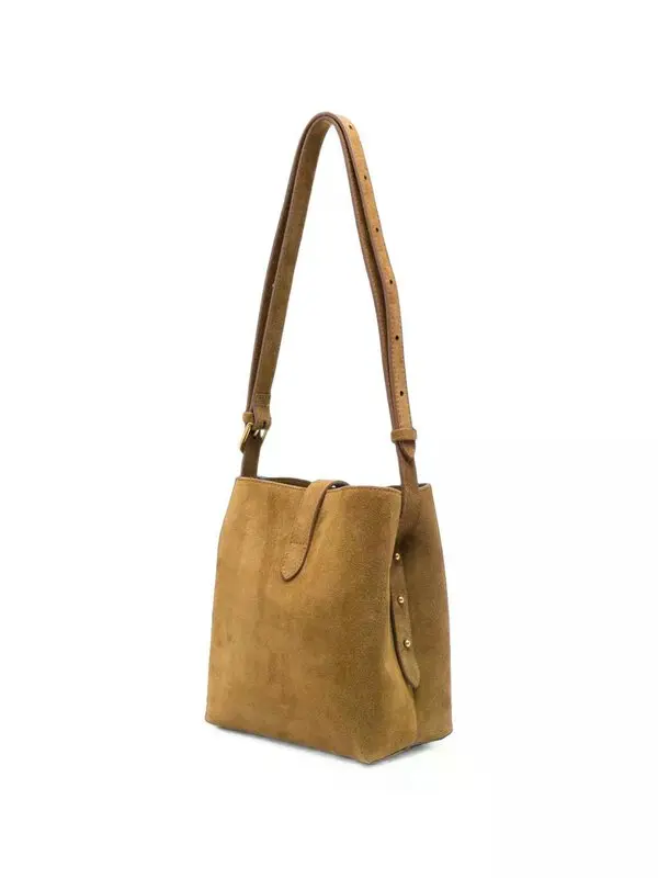 Soeur Suede Logo-plaque Shoulder Bag