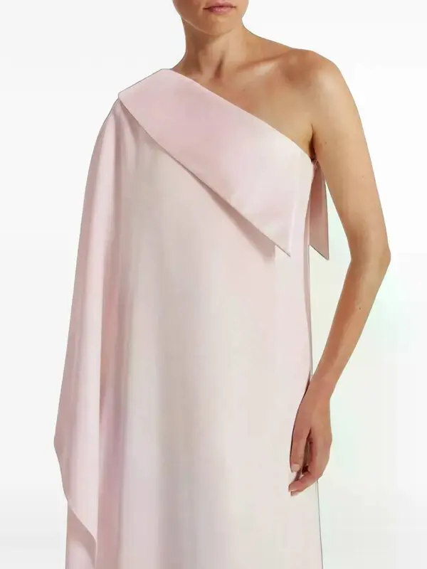 Safiyaa Asymmetric Draped-sleeve Maxi Dress